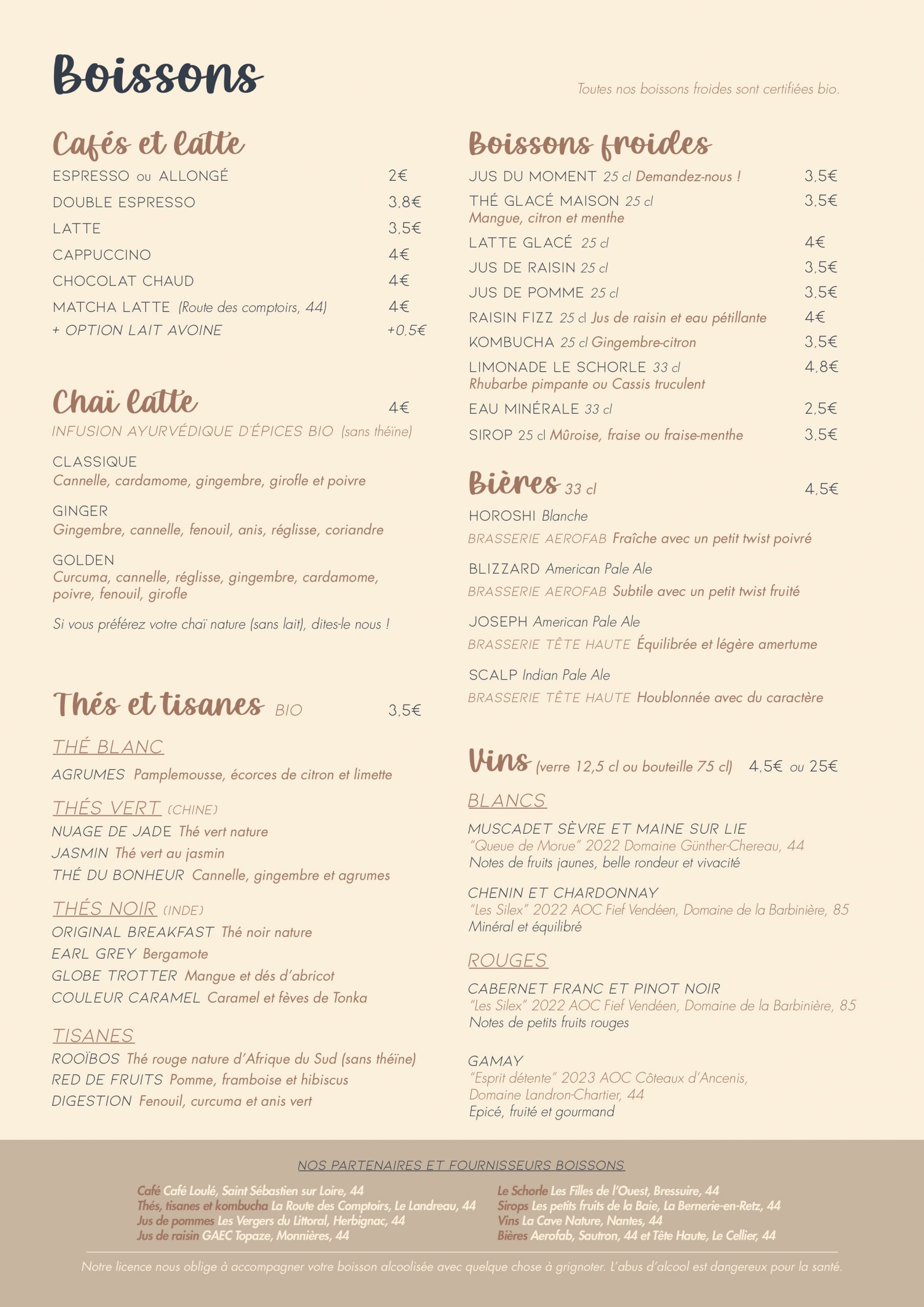 Menu - Ama café