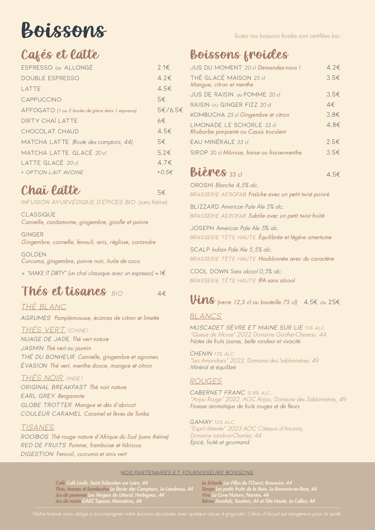 Menu - Ama café
